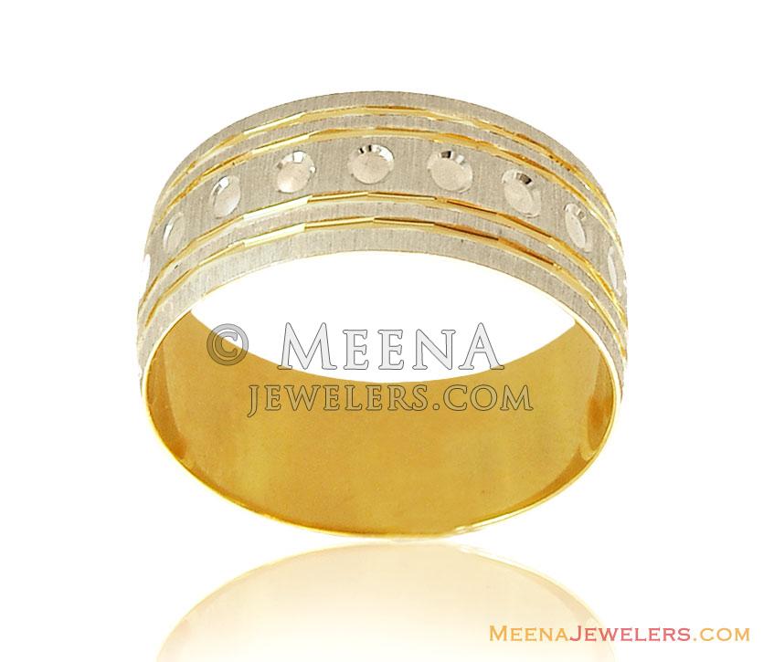 18Kt Two Tone Ring - RiWb14811 - 18Kt Two Tone Rings, with laser cut ...
