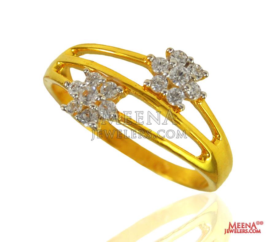 22k Gold Ladies Signity Ring - RiLs24468 - 22k gold ring, beautifully ...