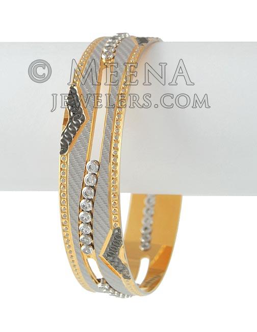 Gold Fancy Laser Bangle - Ba2t4608 - 22Kt Gold Laser Bangle with ...