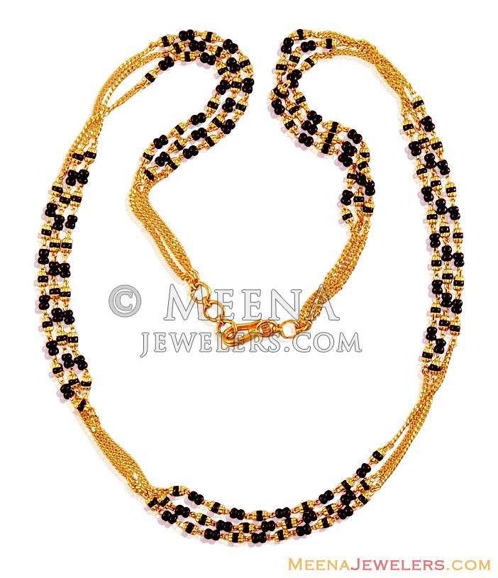 Gold Mangalsutra Chain - chms16446 - 22K Gold Mangalsutra chain ...