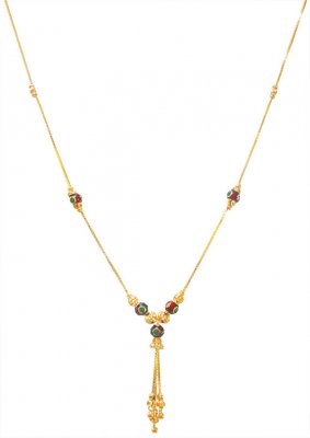 22k Gold Ladies Dokia Chain - chfc22752 - 22k Gold Dokia Chain . Long ...