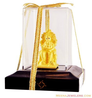 Pure Gold 24K Lord Ganesh Murti - gmga15507 - 24K Pure Gold Divine Lord ...