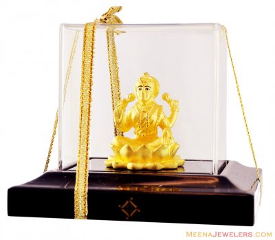 24K Holy Goddess Laxmi Gold Murti - gmga15506 - 24K Pure Gold Designer ...