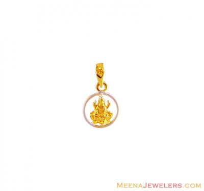 22Kt Gold Pendant with Lakshmi - PeLx16289 - 22kt gold Religious ...