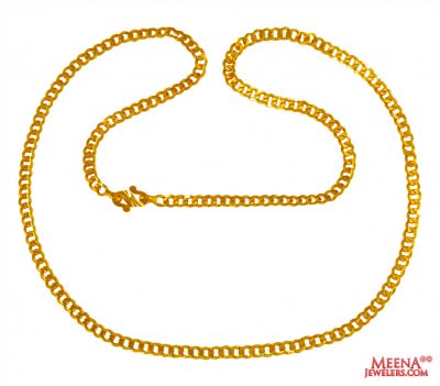 22 Kt Gold Mens Chain 22 Inchs - ChMs24821 - 22 Kt Gold Fancy Link ...