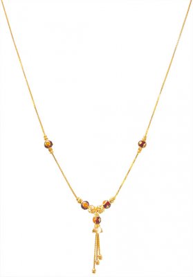 22kt Gold Meenakari Dokia Chain - chfc22748 - 22kt Gold Meenakari Dokia ...