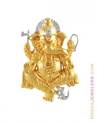 Lord Ganesh Pendant (22K Gold) - PeGa6037 - Gold Ganesh Pendant (22K ...