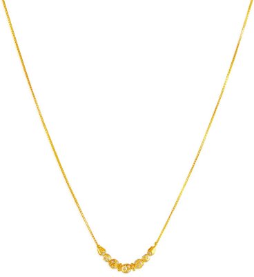 22k Fancy 2 Tone Dokia Chain - chfc19898 - 22Kt Gold dokia chain is ...