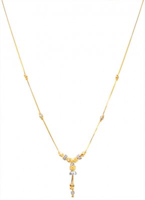 22Kt Gold Two Tone Dokia Chain - chfc22733 - 22Kt Gold Two Tone Dokia ...