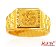 Religious Rings - 22Kt gold Mens and Ladies religious rings. Om, Ganesh ...