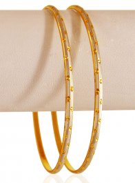 22 Karat Gold Two Tone Bangles. (Yellow Gold & White Gold combination ...
